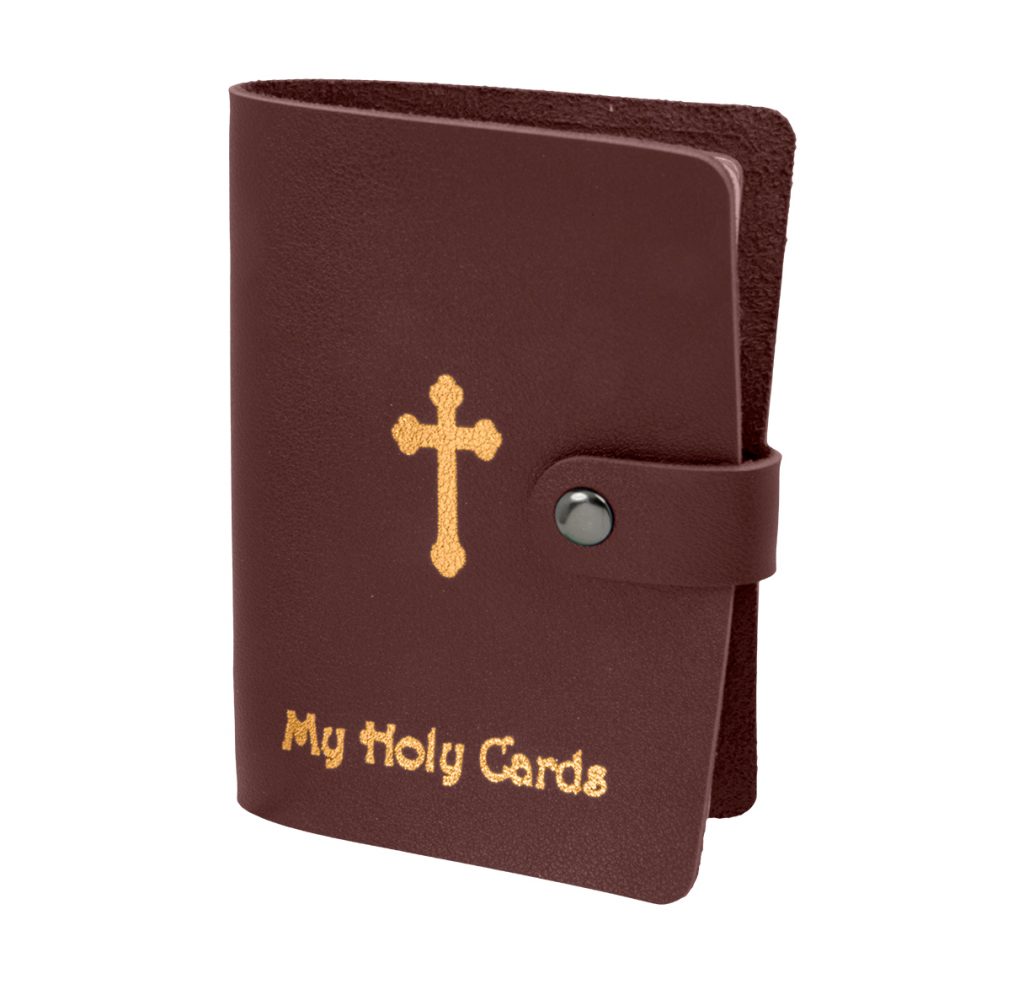 Maroon Holy Card Holder - Holy Family Books & Gifts